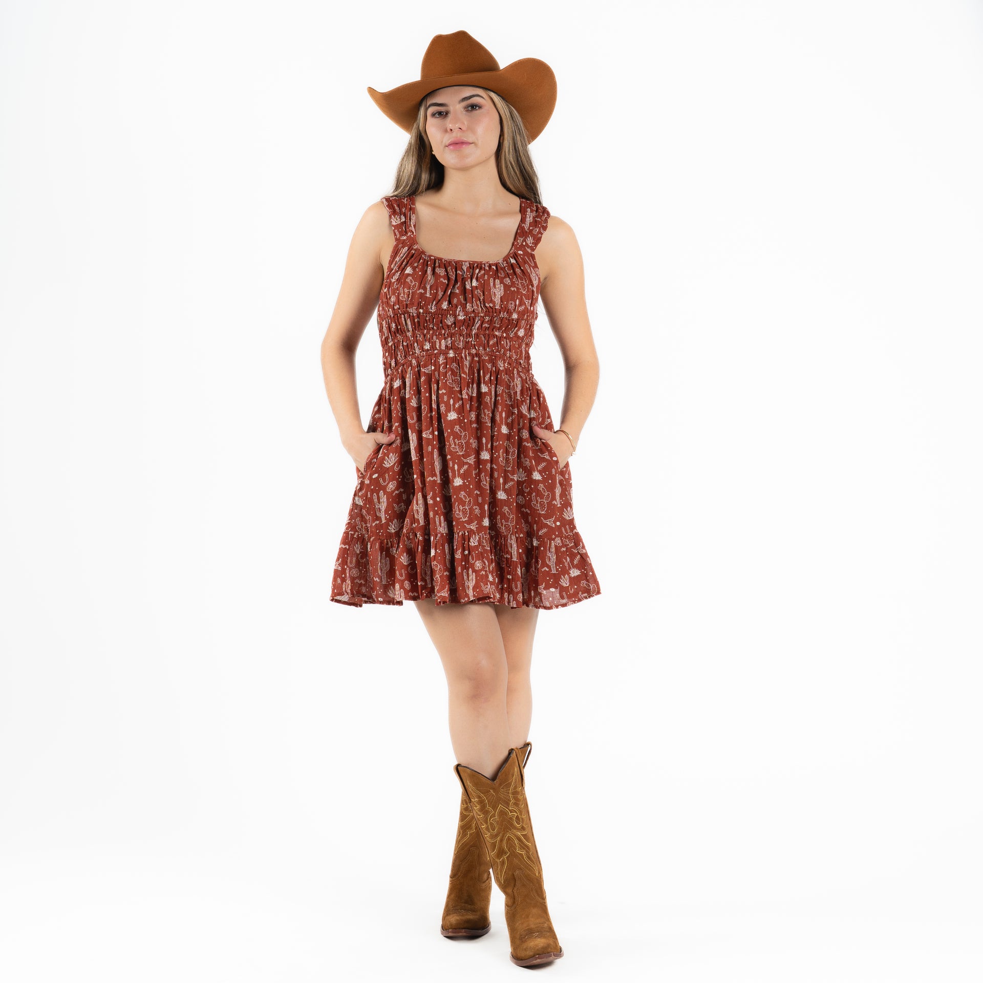 Vestido Rock & Roll Denim Desert Rust Dama - Botas Chicho