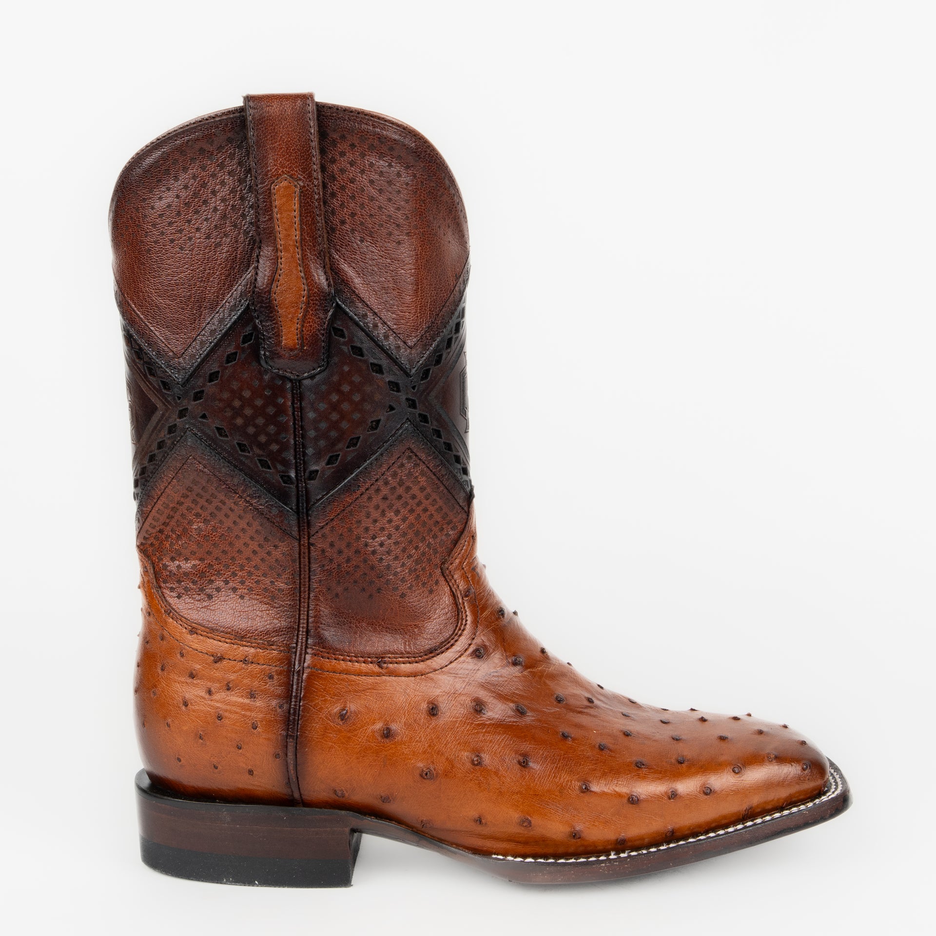 Bota Rio Grande Taos Avestruz Coñac Caballero - Botas Chicho