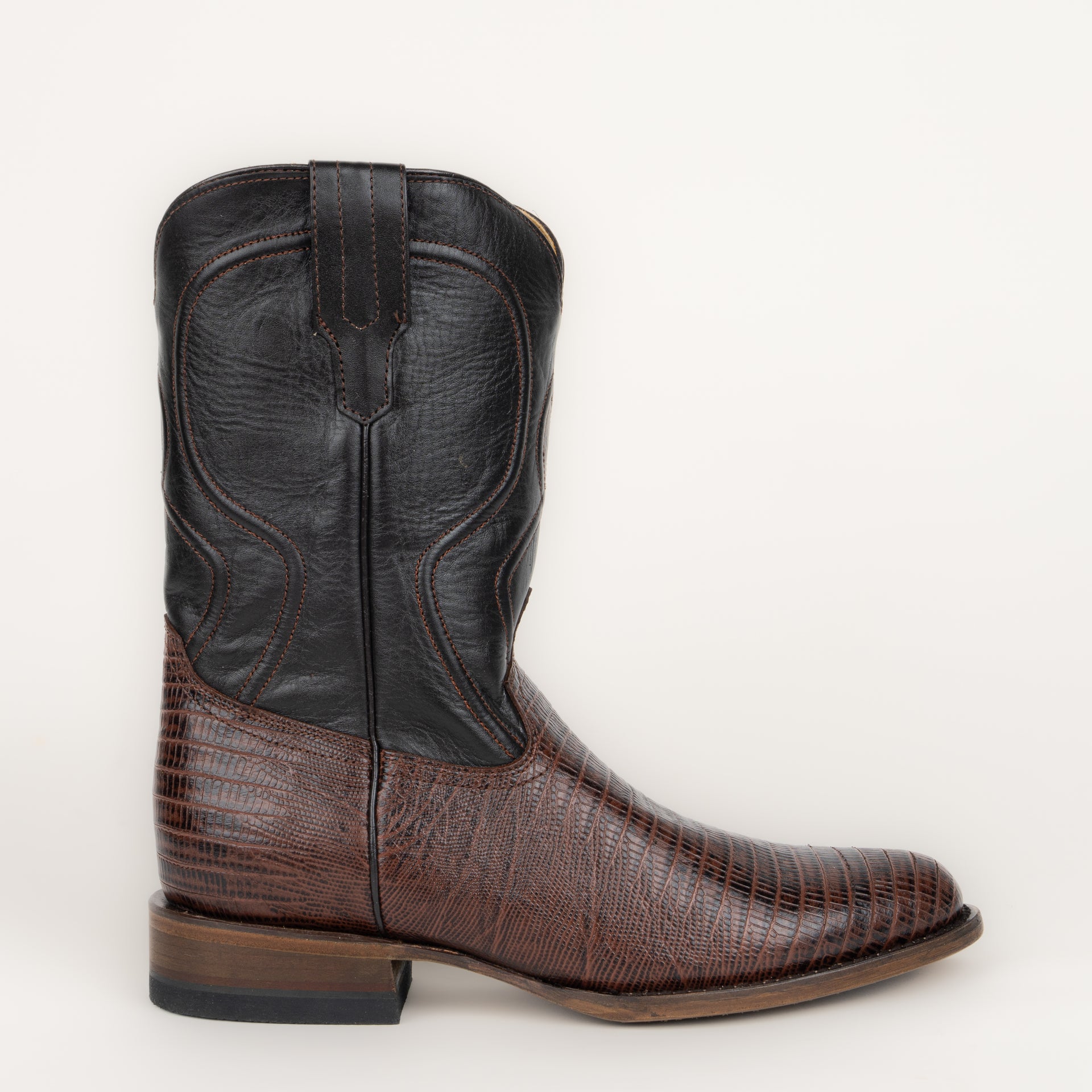 Bota Reyme Piel Grabada Lizard Café Caballero - Botas Chicho