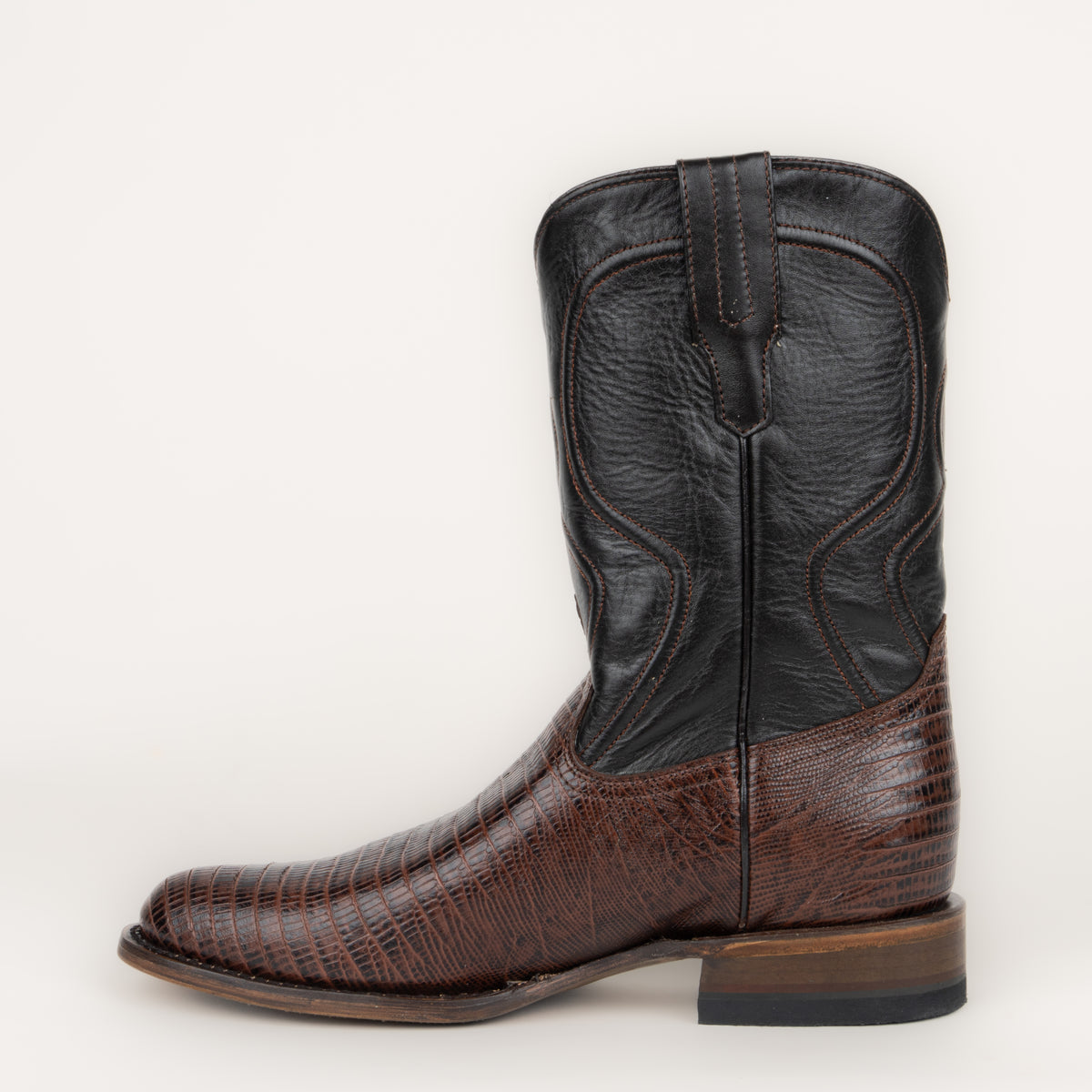 Bota Reyme Piel Grabada Lizard Café Caballero - Botas Chicho