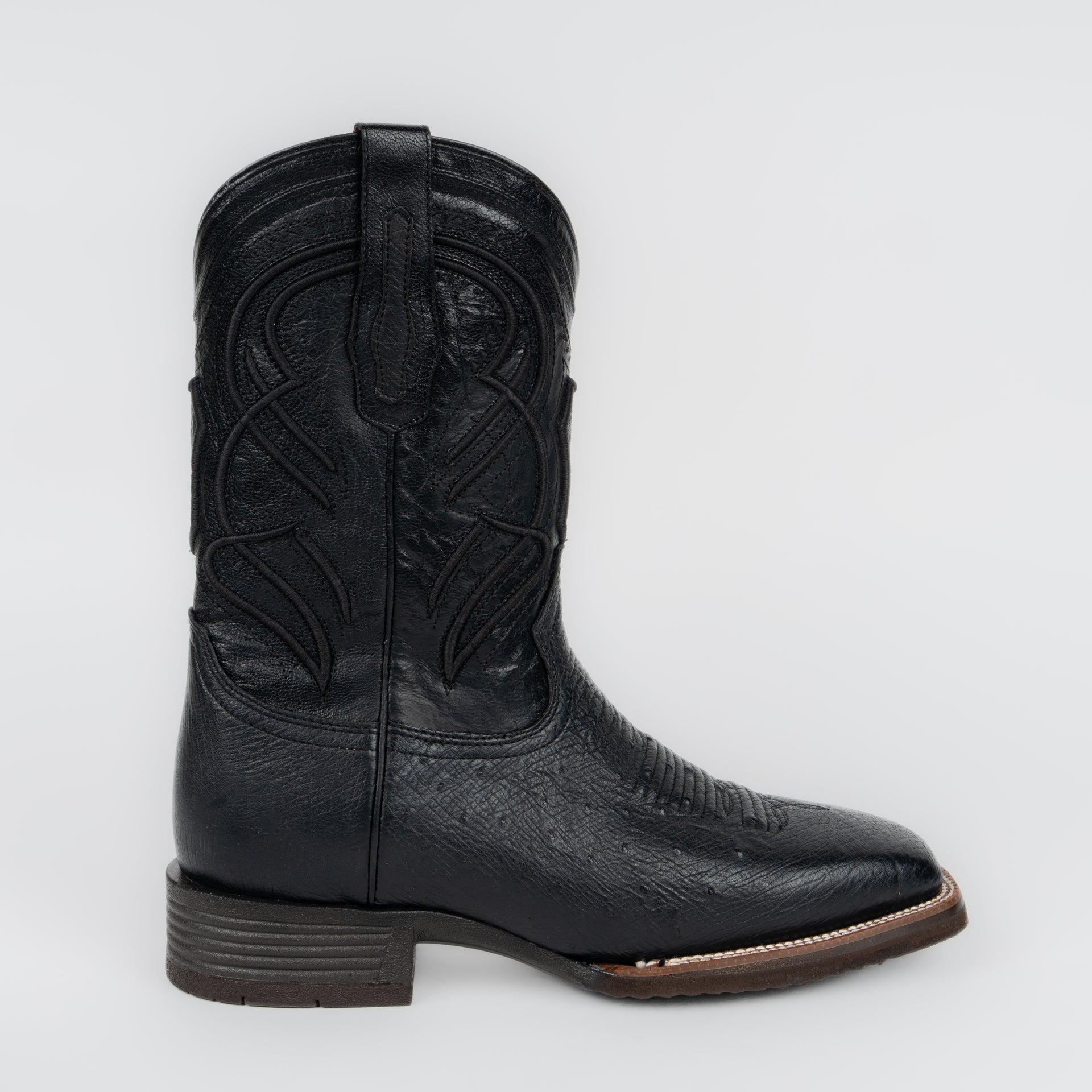 Bota Rio Grande Harbor Panza De Avestruz Negro Caballero - Botas Chicho