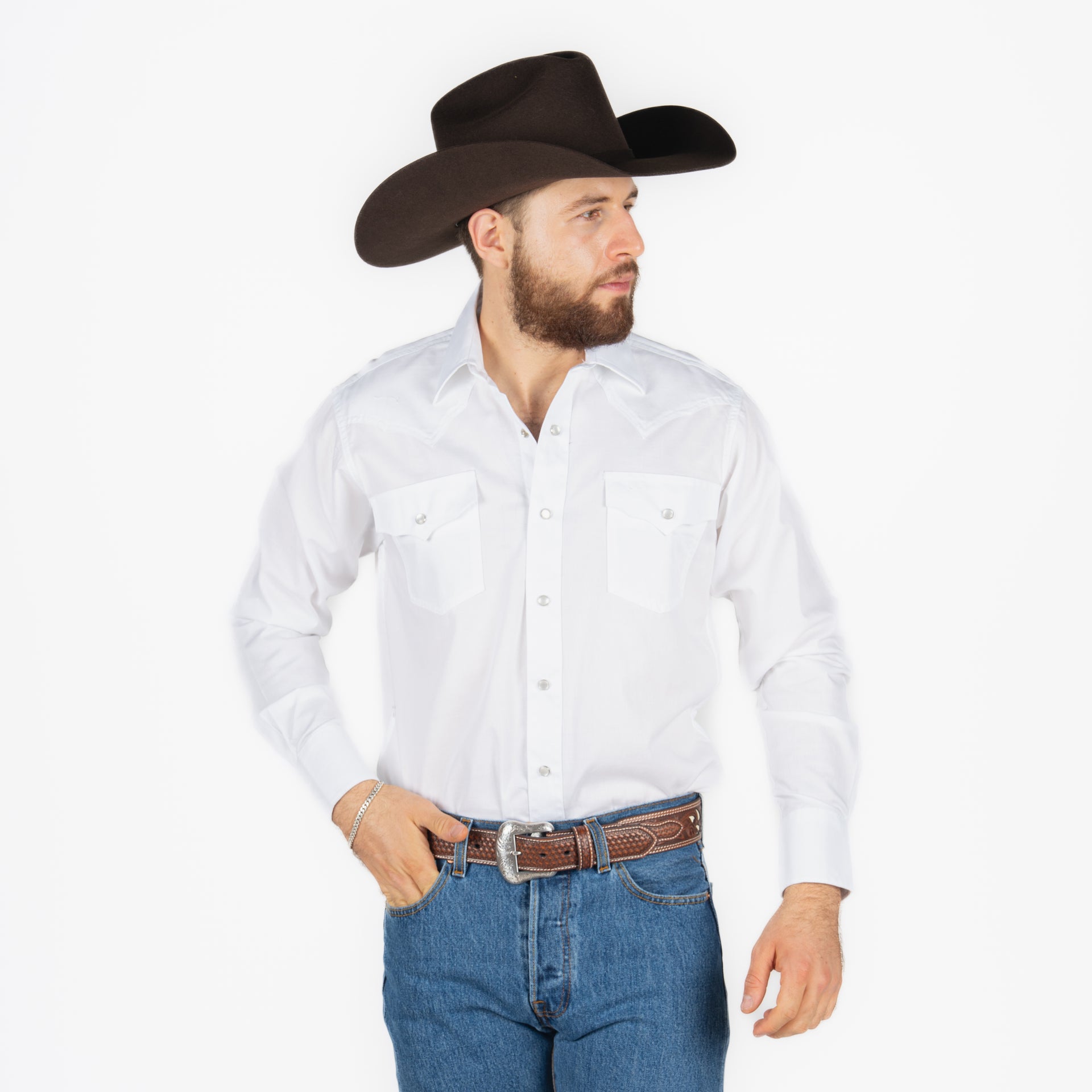 Camisa Rodeo Blanco Caballero - Botas Chicho