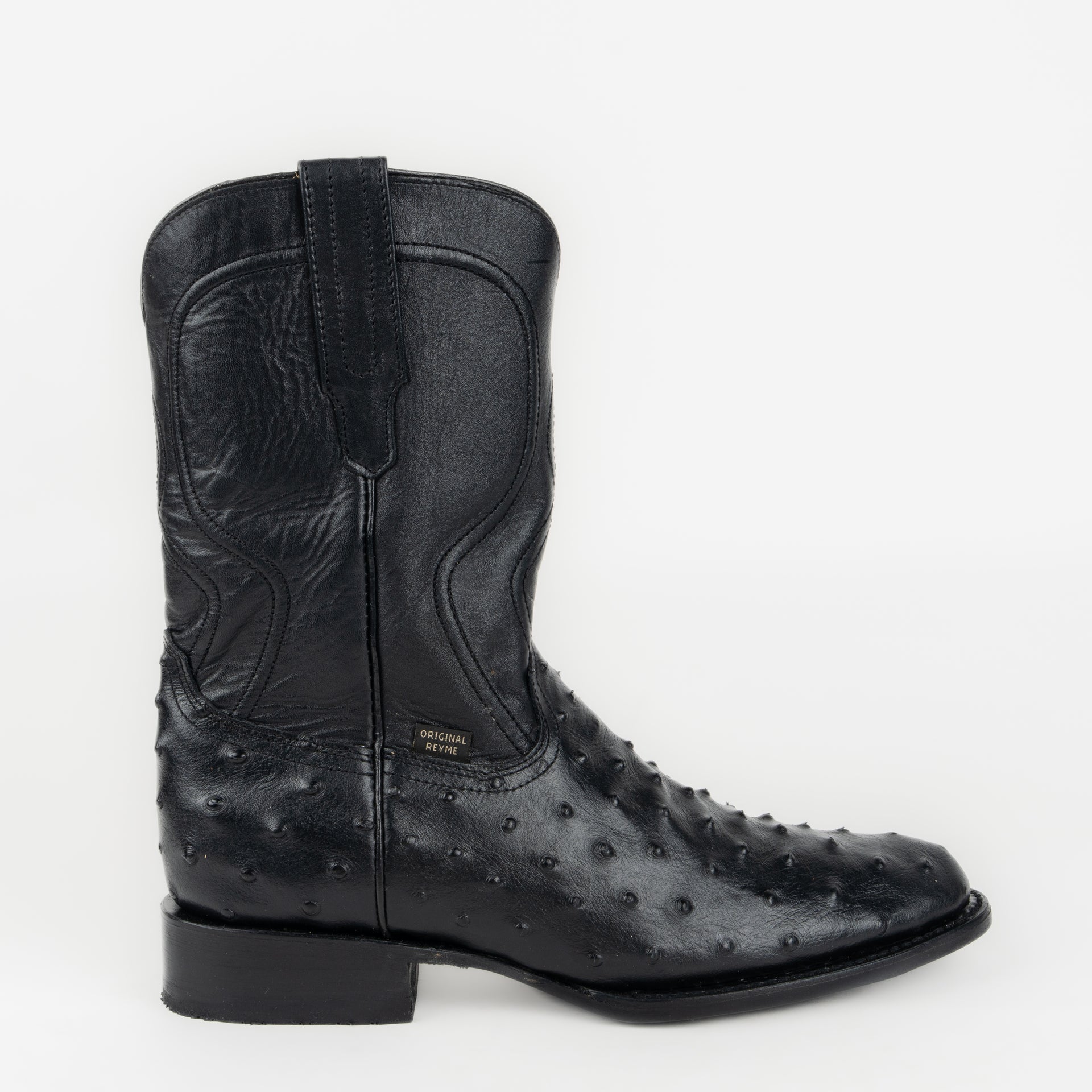 Bota Reyme 1201 Grabado Avestruz Negro Caballero - Botas Chicho