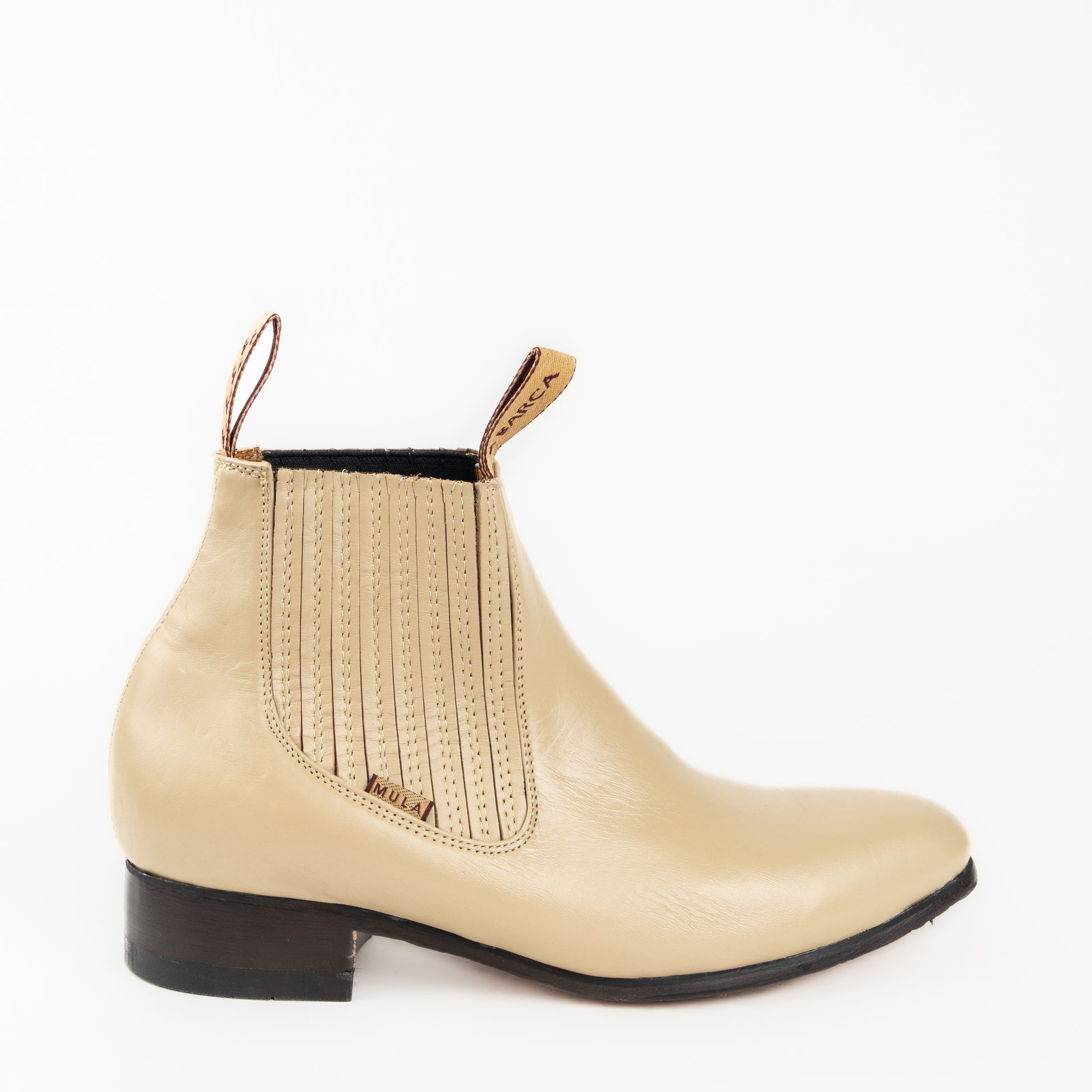 Botín La Barca 500 Paso De Mula Piel Arena Caballero - Botas Chicho