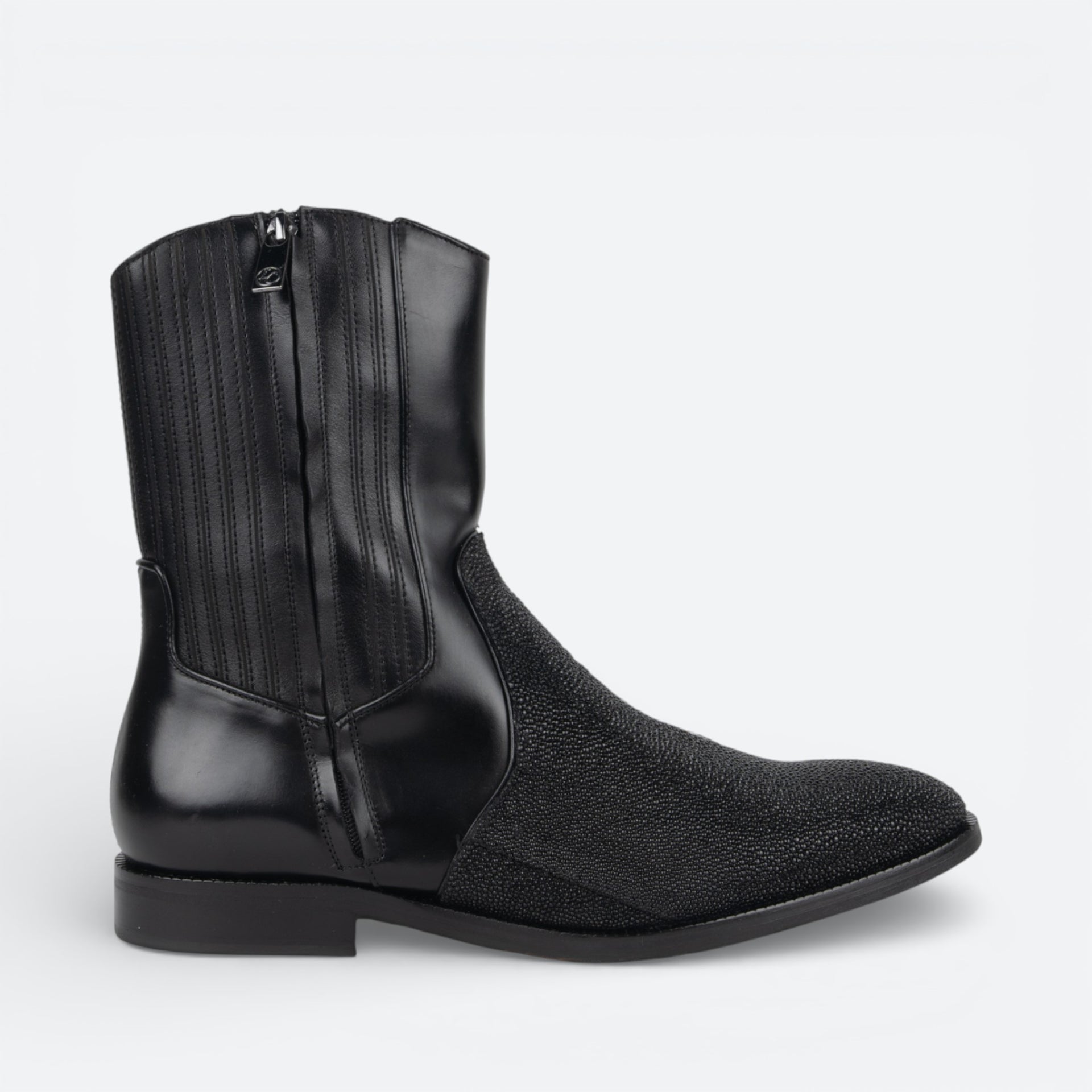 Bota Franco Cuadra Mantarraya Becerro Tender Negro Caballero - Botas Chicho