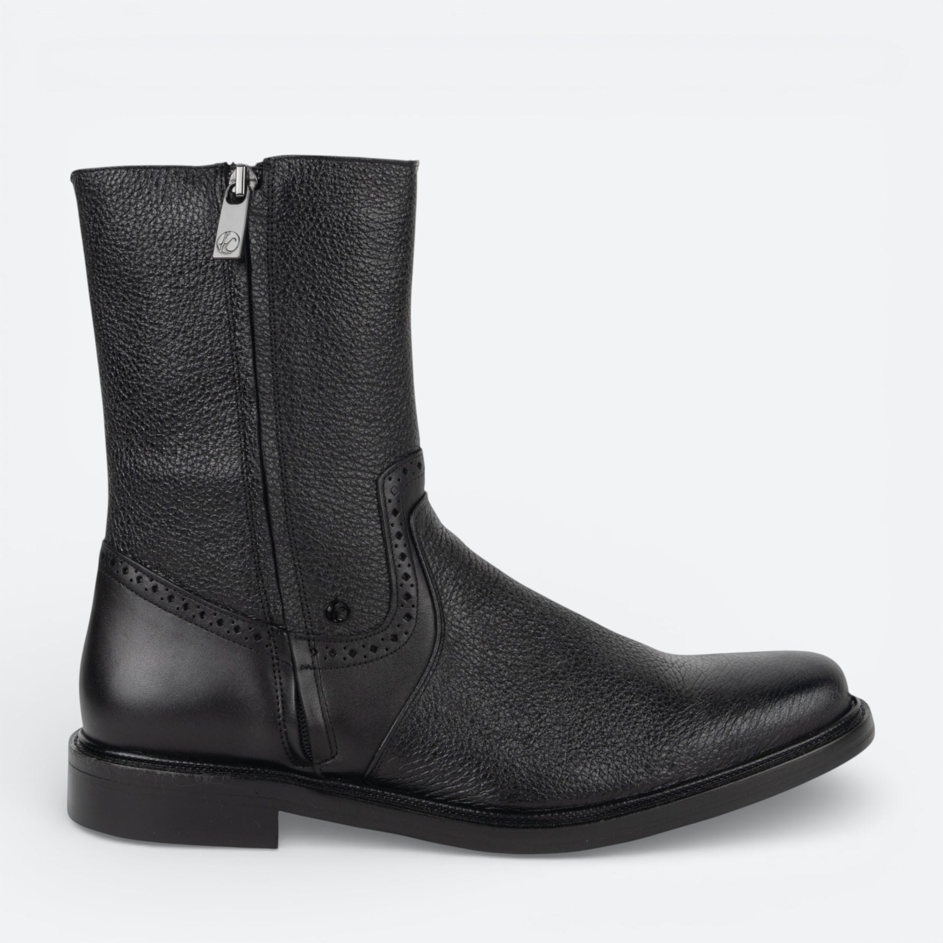 Bota Franco Cuadra Venado Ternera Inca Negro Caballero - Botas Chicho