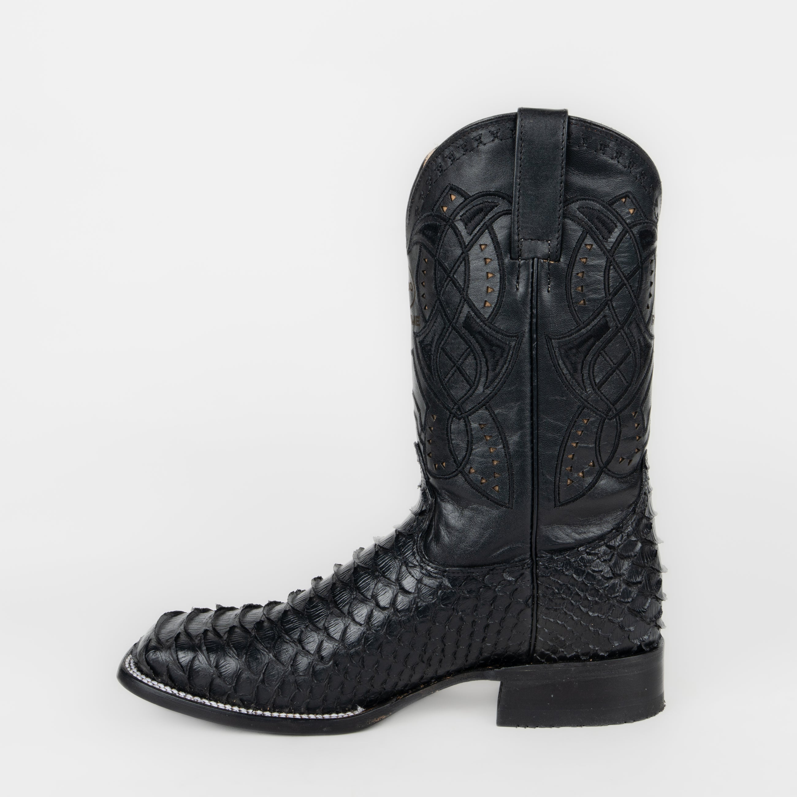 Bota Reyme 049-L28 Grabado Pithon Negro Caballero - Botas Chicho