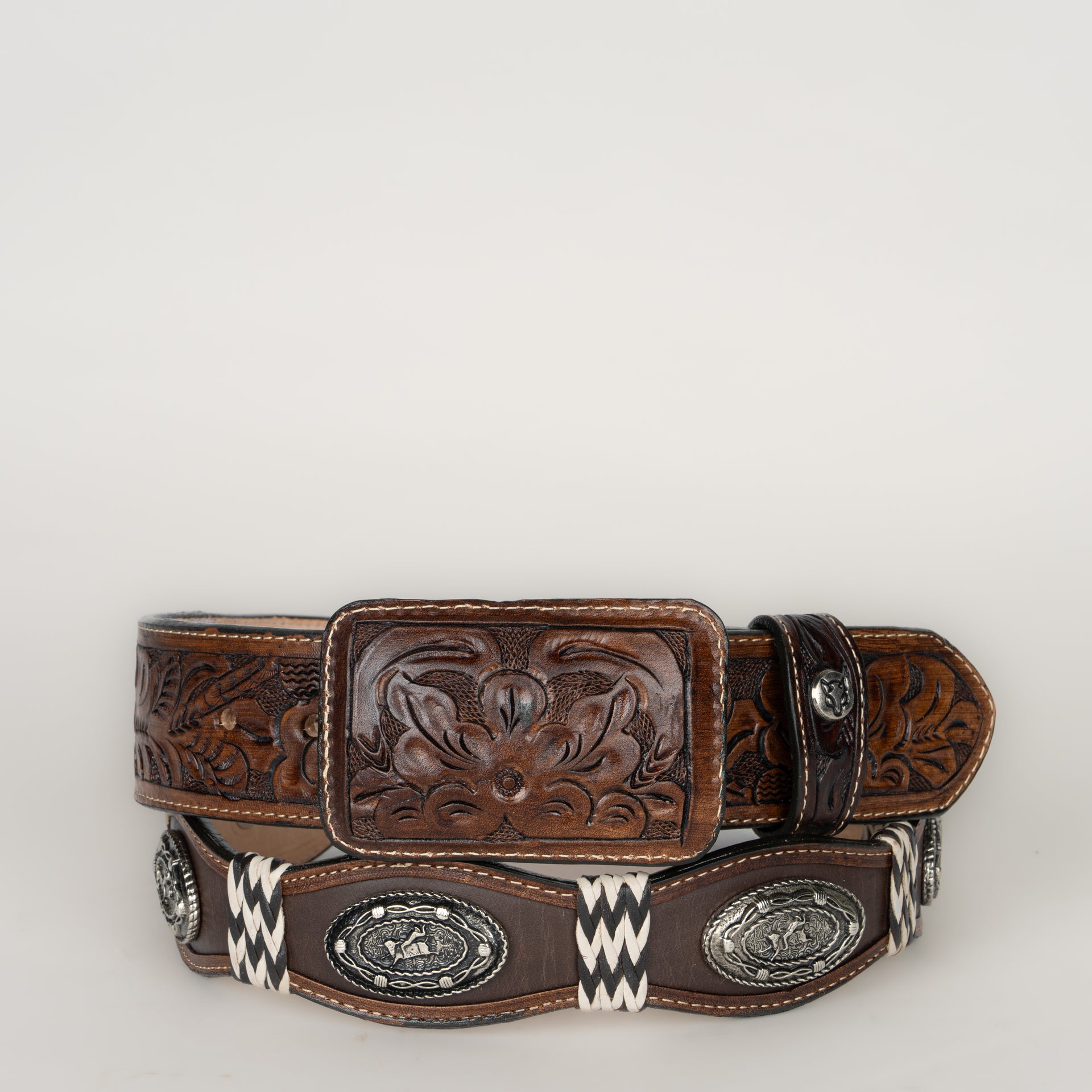 Cinturón Coyote Ranch Conchos Rodeo Caballero - Botas Chicho