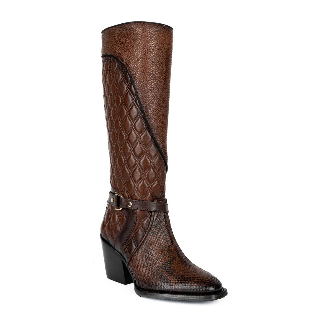 Bota Alta Cuadra Pitón Ret Belly Plunge Dama - Botas Chicho