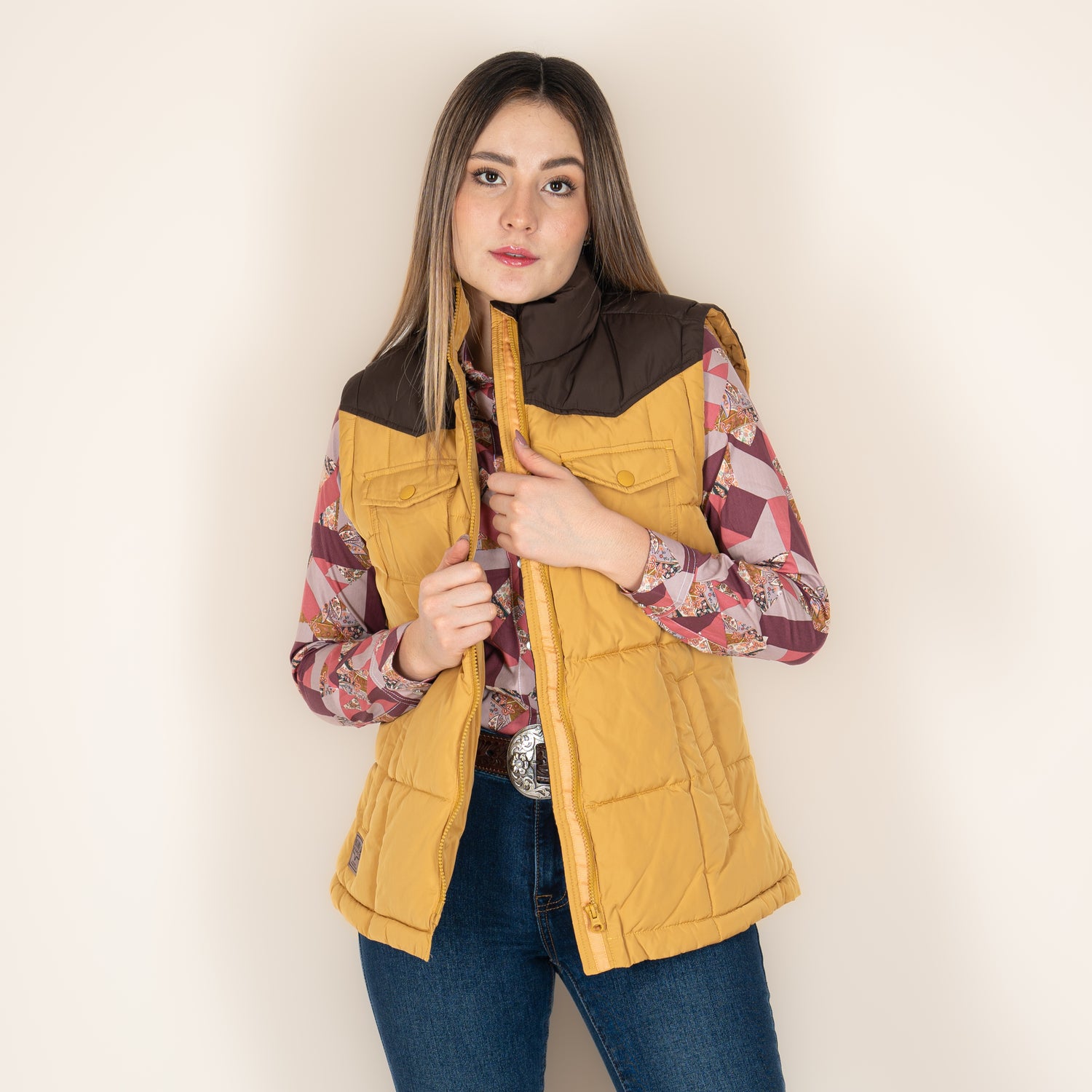 Chaleco Kimes Ranch Wyldfire Vest Mustard Dama