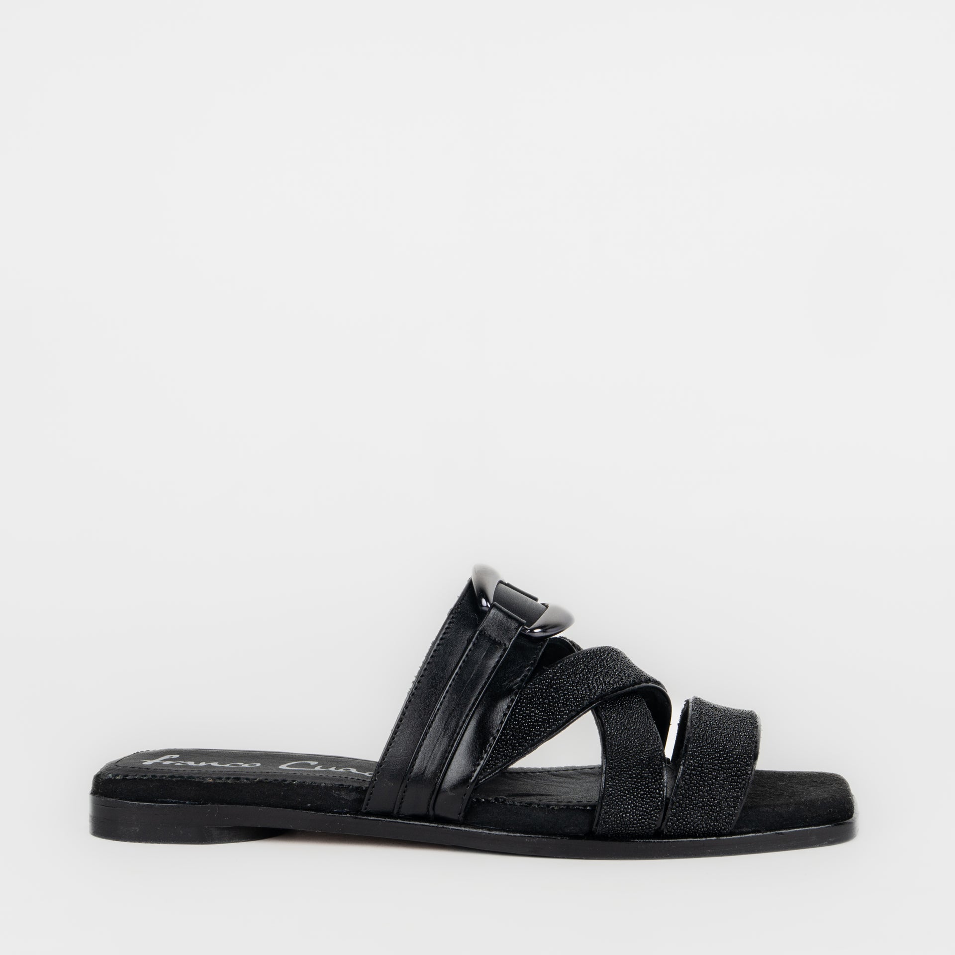 Sandalia Franco Cuadra Mantarraya Negro Dama - Botas Chicho