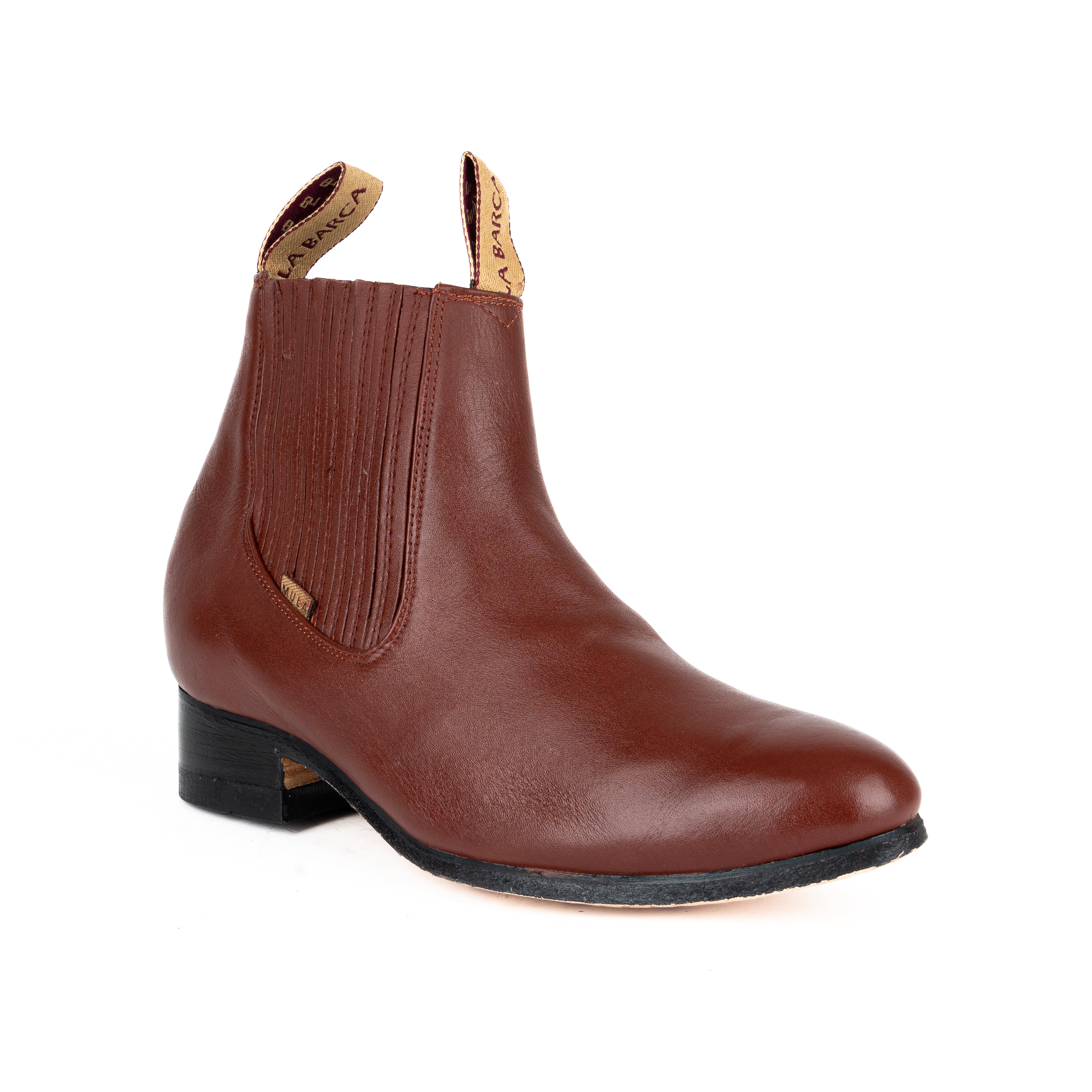 Botín La Barca 500 Paso de Mula Piel Ladrillo Caballero